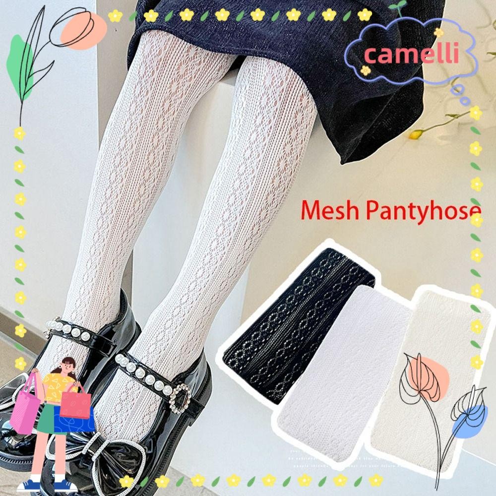 CAMELLI Mesh Pantyhose, Elasticity Girl Gift Girls Stocking, Nylon ...