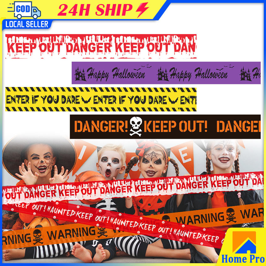 6M Halloween Warning Tape Signs Halloween Prop Danger Warning Line ...