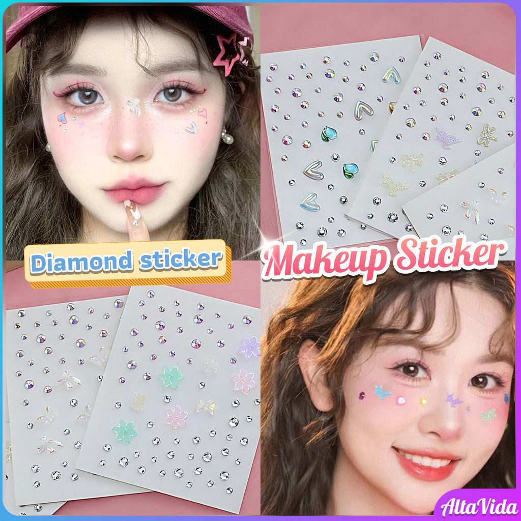 Alta Rhinestone Face/Eye Sticker Festival Party Face Acrylic Makeup ...