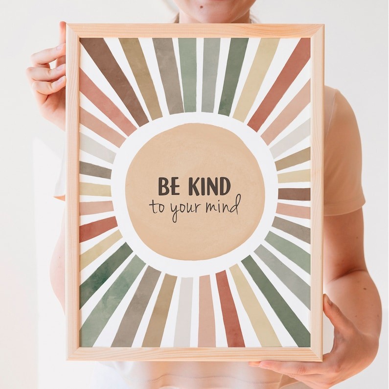 Mental Health Poster Classroom Decor Therapy Office Decor Calming ...