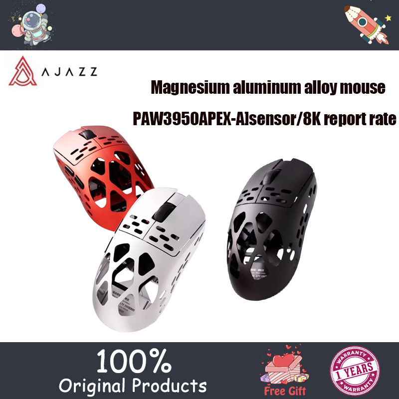 Ajazz AM3 Pro/Max all magnesium aluminum alloy three mode wireless game ...