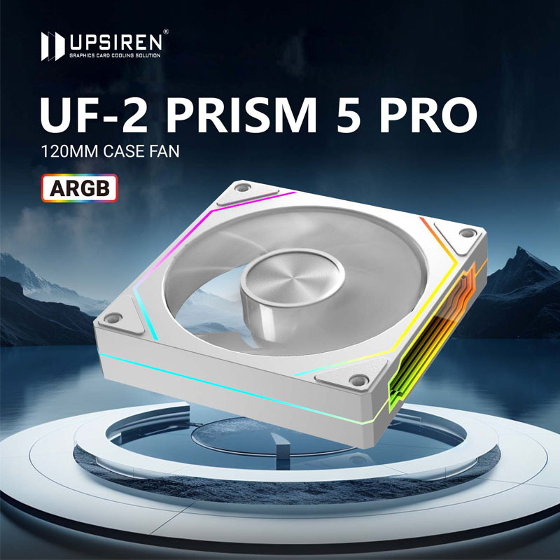 Upsiren UF-2 PRISMA 5 PRO Computer Chassis Fan 12cm ARGB 4 Pin PWM ...