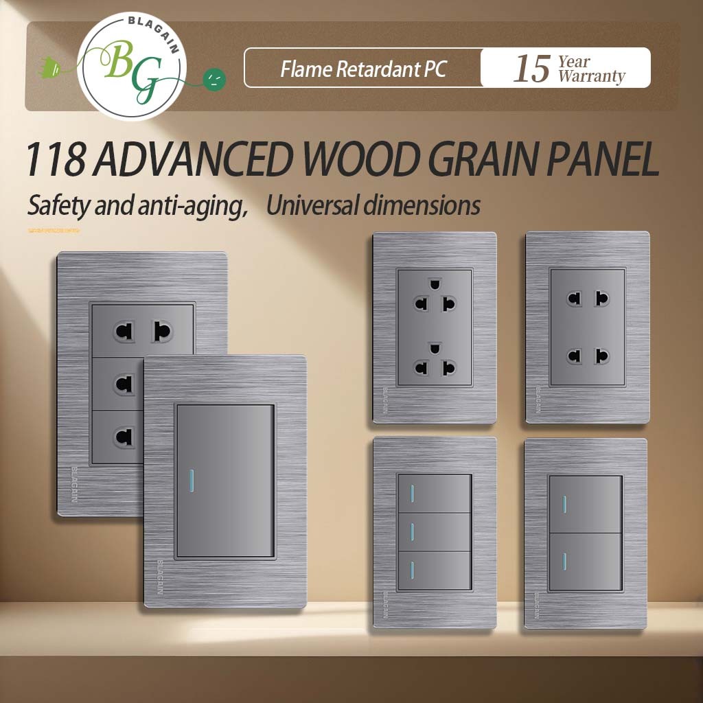 BG Wall Switch Outlet Wide Series Home Light Switch 1/2/3 Gang ...