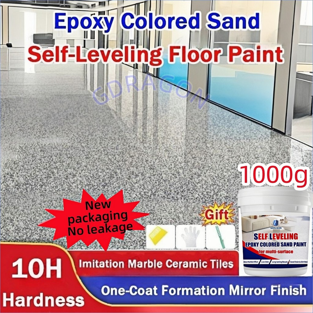 Epoxy Colored Sand Self-Leveling Floor Paint Rough Cement Imitation ...