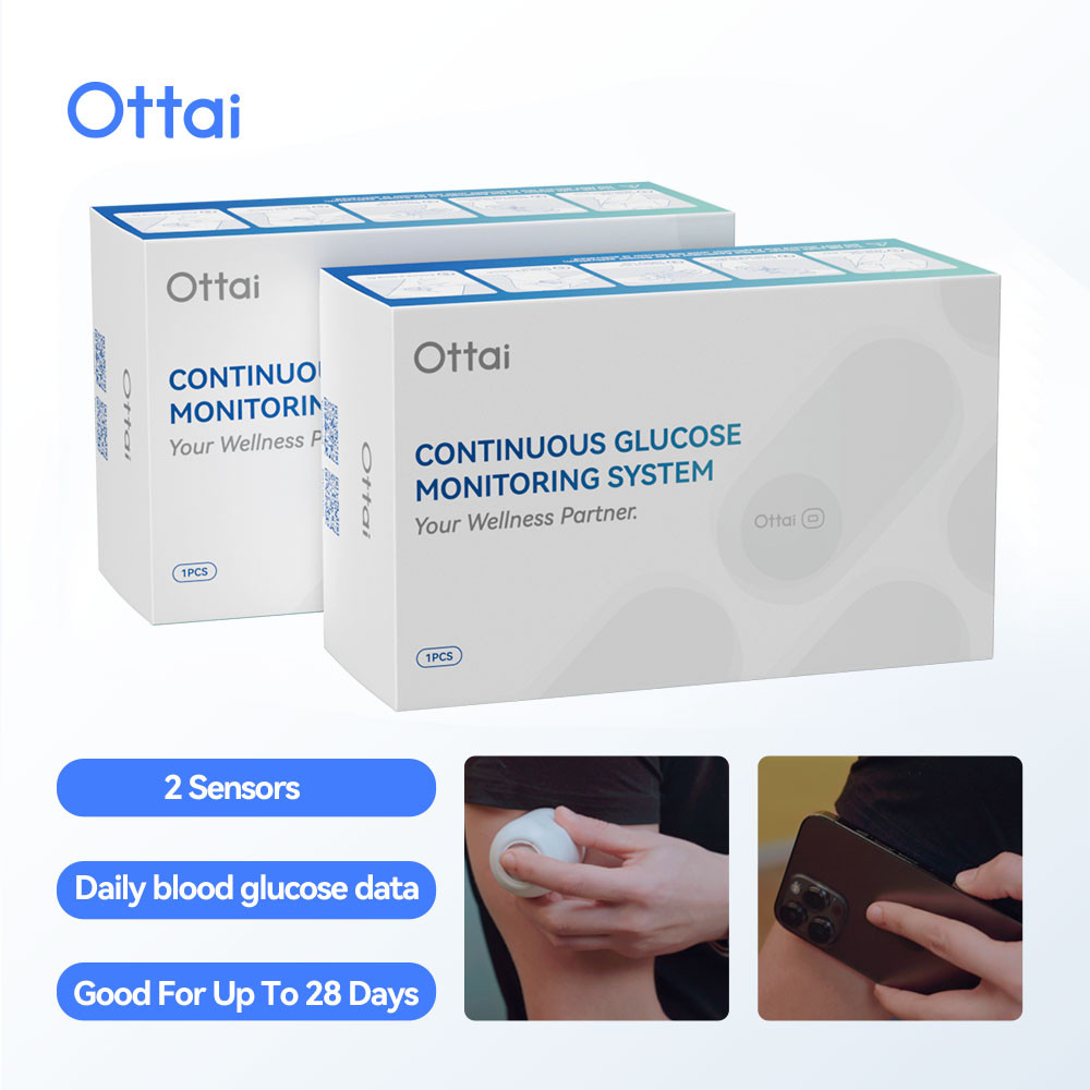 Ottai Glucose Monitoring Set 2Sets Continuous Glucose Meter No Finger ...