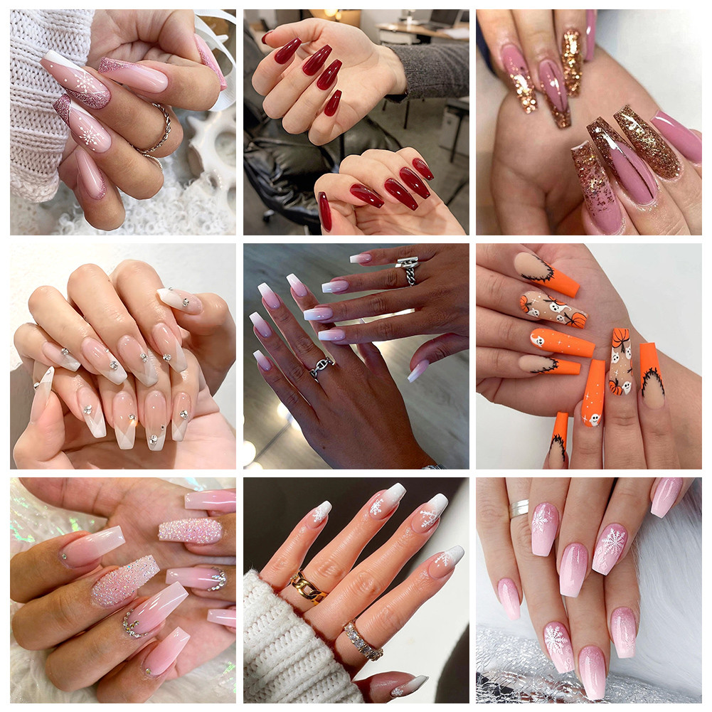 Elegant Fingernails Sticker Removable Save Time Finished Nail Piece ...