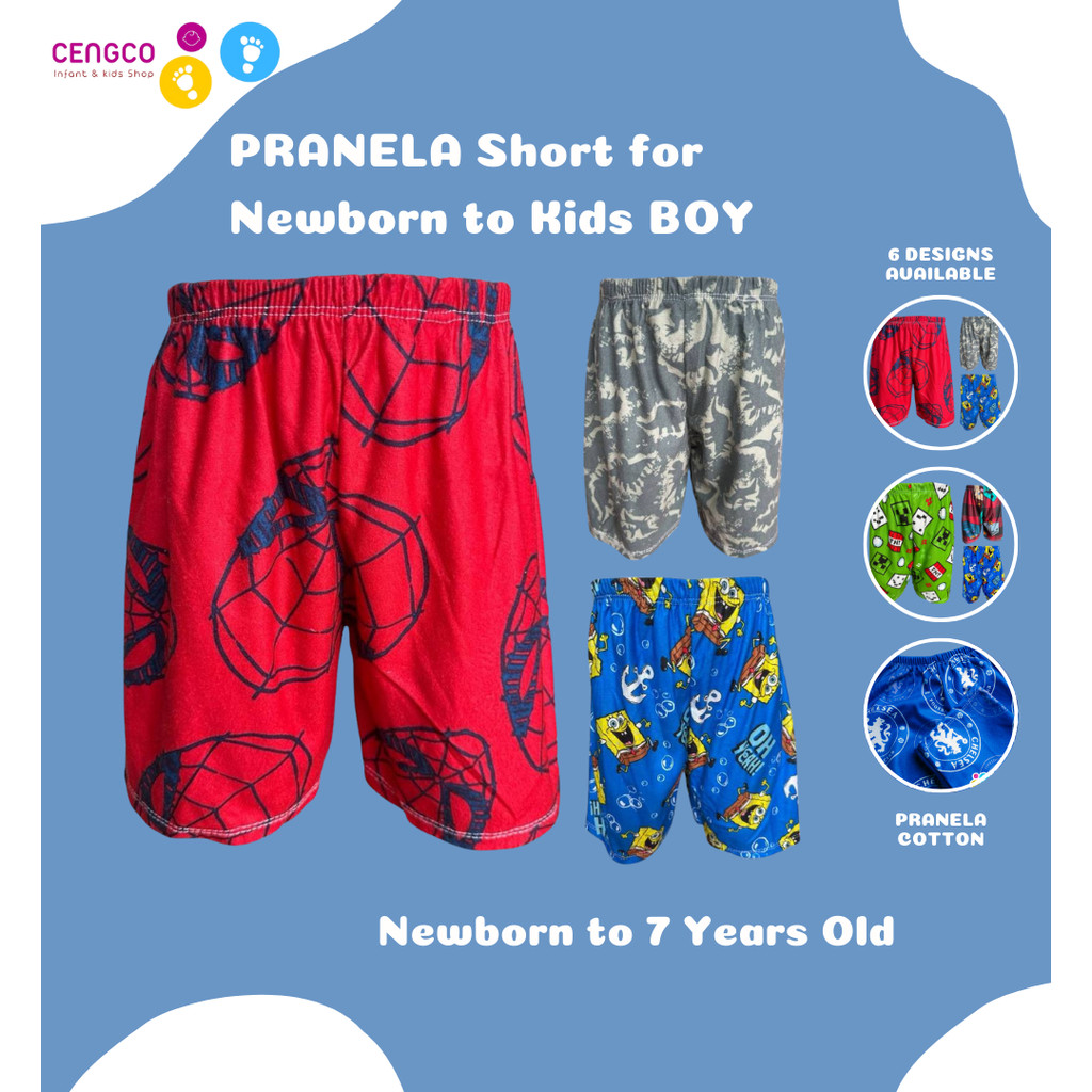 3 Pcs Short For Baby Boys Newborn to Toddler Printed Cute Character ...