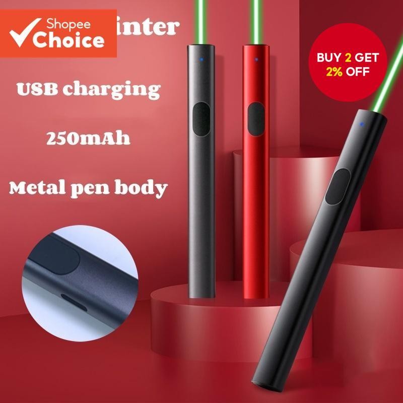 High power laser pointer pen, green laser, teaching, USB charging ...