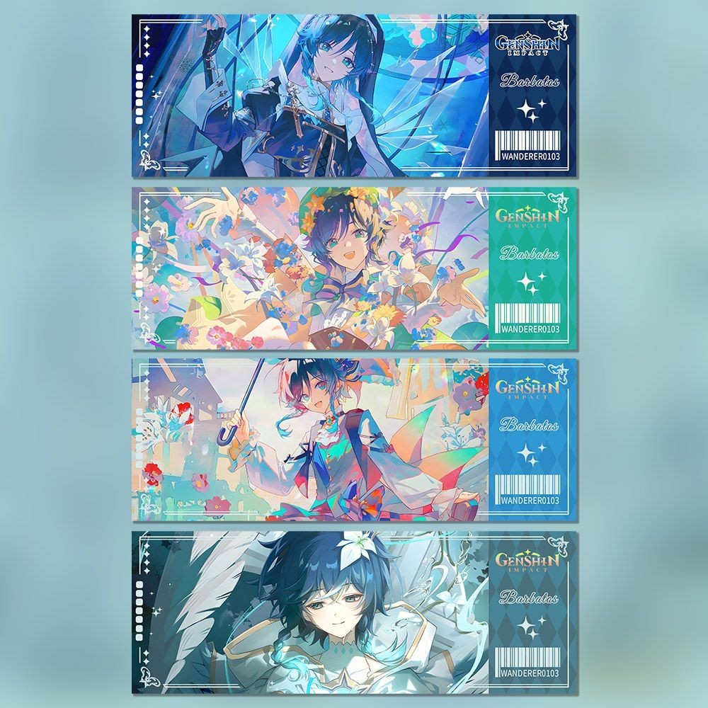 Yuanshen Merchandise Laser Ticket Wendy Two-Dimensional anime Full Set ...
