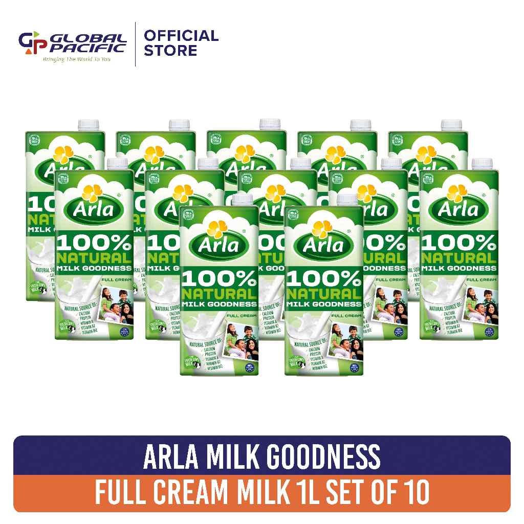 Arla Milk Goodness Full Cream Milk 1L - Set of 10 | Shopee Philippines