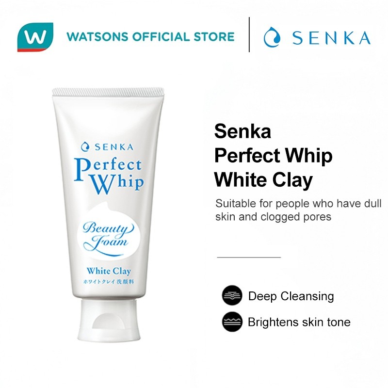 [SENKA] Perfect White Clay Deep Cleansing Foam 120g | Shopee Philippines