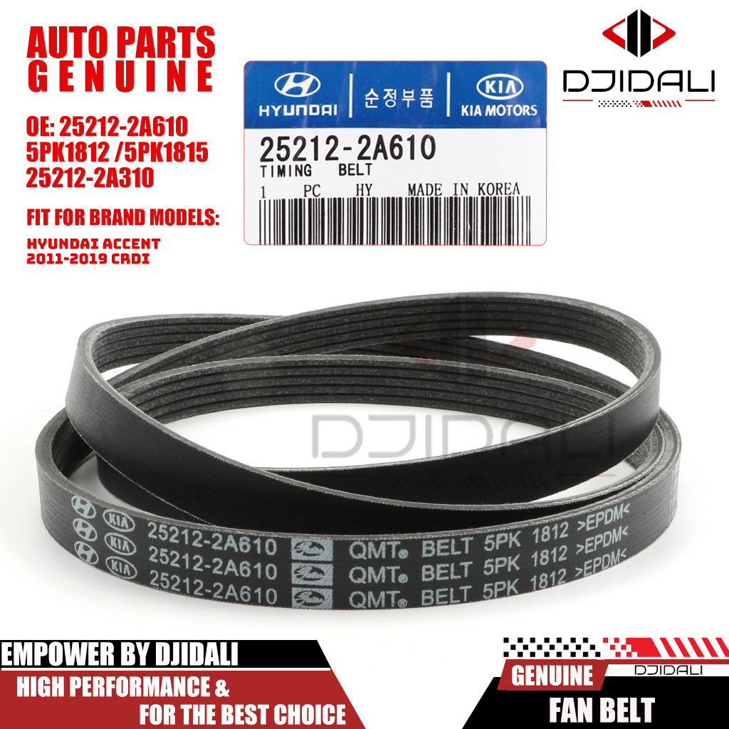 Fan Belt ( V-Belt ) for Hyundai Accent 2011-2019 CRDI 25212-2A610 ...