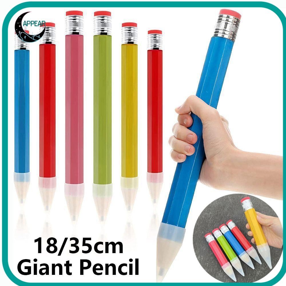 APPEAR Giant Pencil, 18/35CM With Eraser Big Pencil, Fun Gift Novelty ...