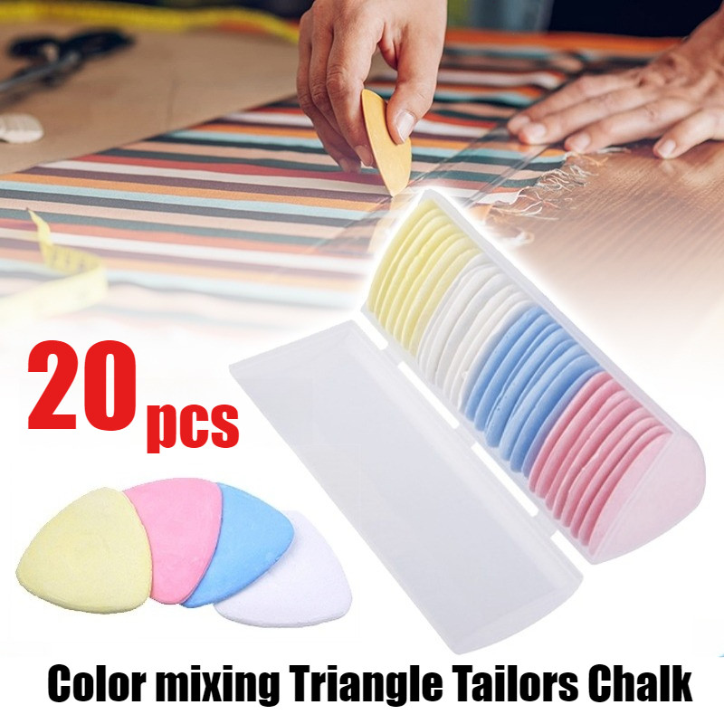 20pcs Triangle Tailors Chalk Sewing Fabric Chalk and Fabric Markers ...