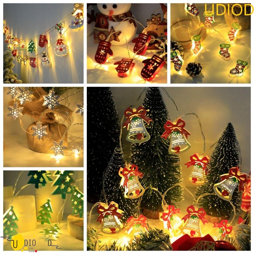 UDIOD Christmas Village Light String, 1.5m 10Led Santa Claus Christmas ...