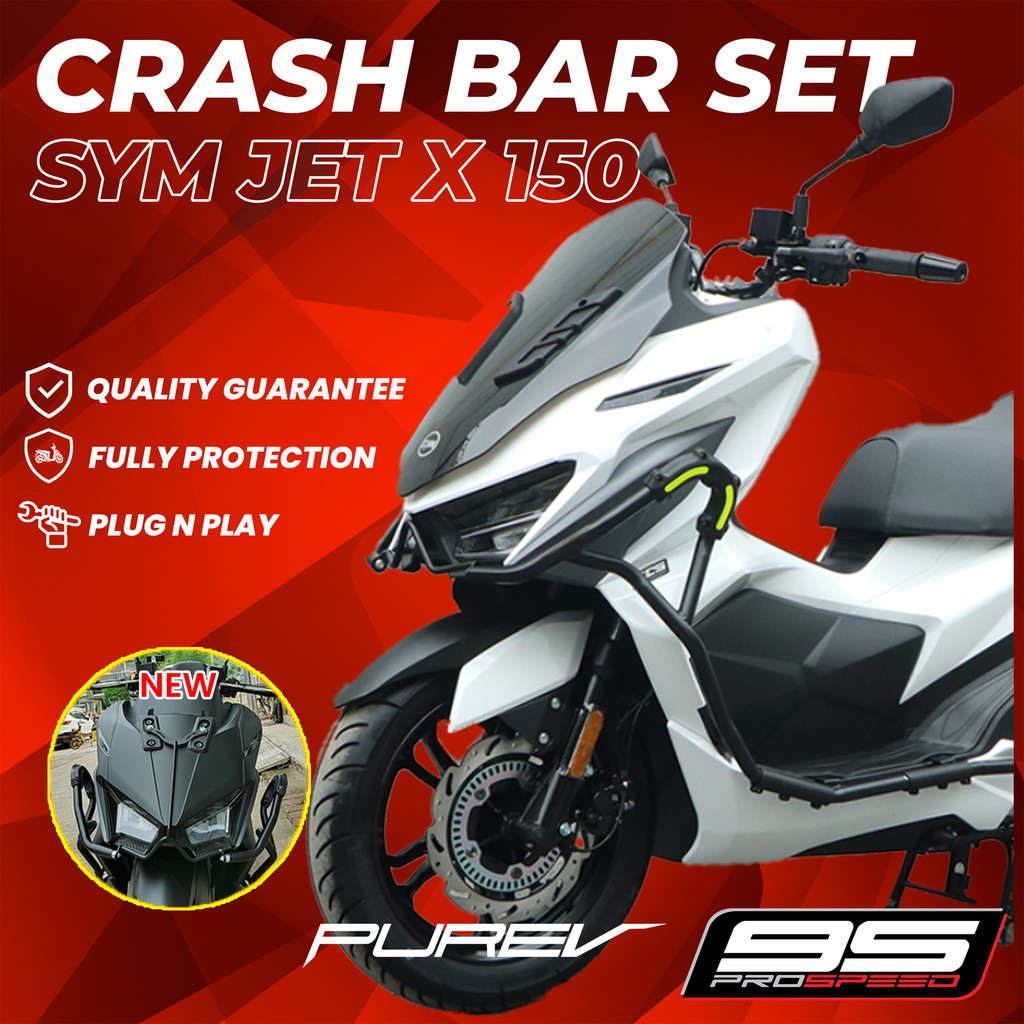 Sym JET X 150 (New) PUREV Crash Bar Set Plug N Play | Shopee Philippines