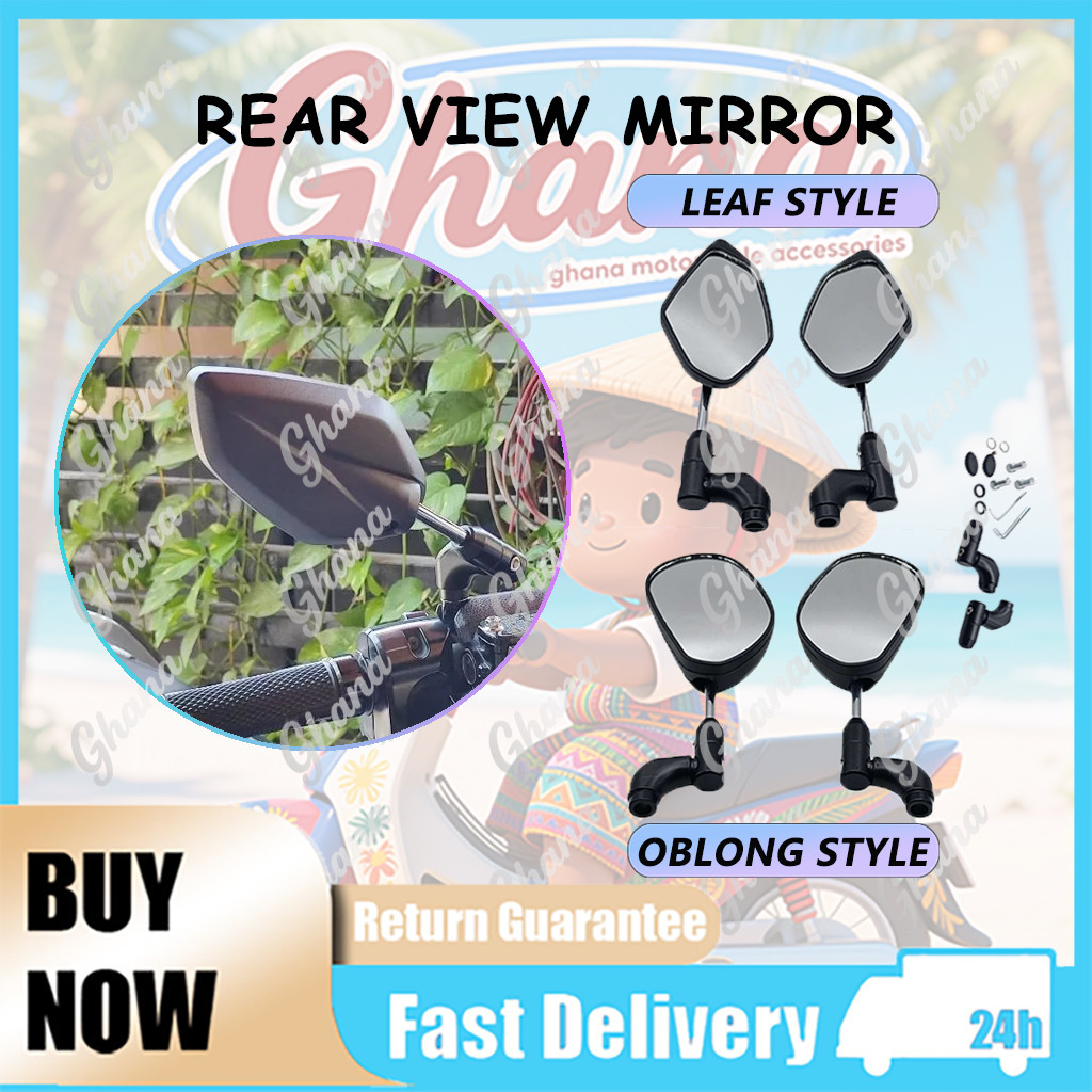 UNIVERSAL OBLONG CLASSIC OR LEAF STYLE SIDE MIRROR MECHANISM STEM REAR ...