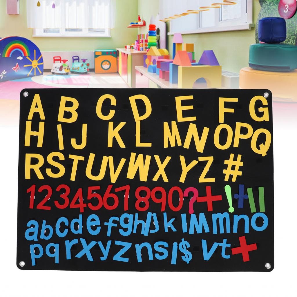 Xunb Alphabet Learning Felt Board Wall Storyboard Colorful ABC Toys ...