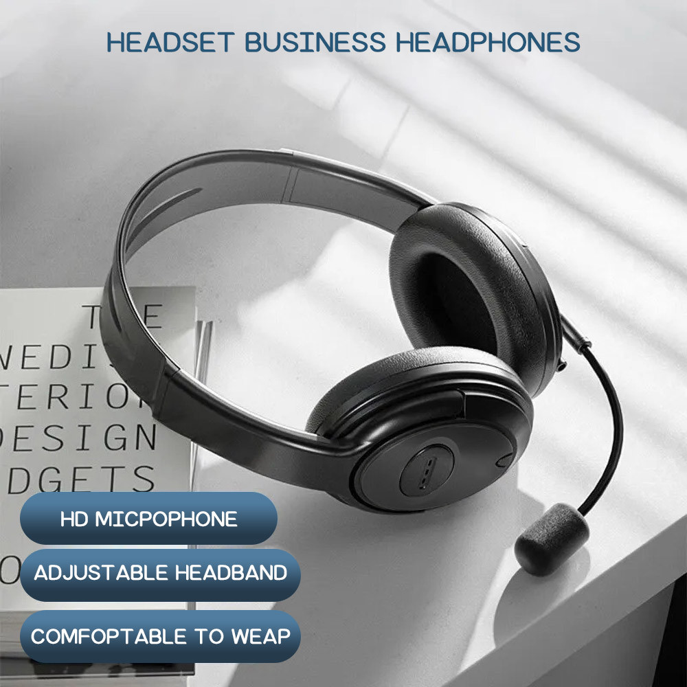 USB 3.5mm Wired Headset With Noise Cancellation Microphone For Computer ...