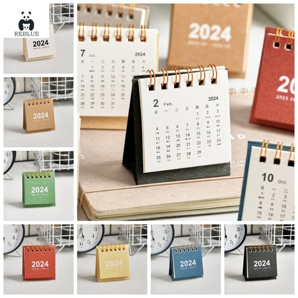 REBLUE 2024 Calendar, Standing Flip Calendar Schedule Planner Desktop ...