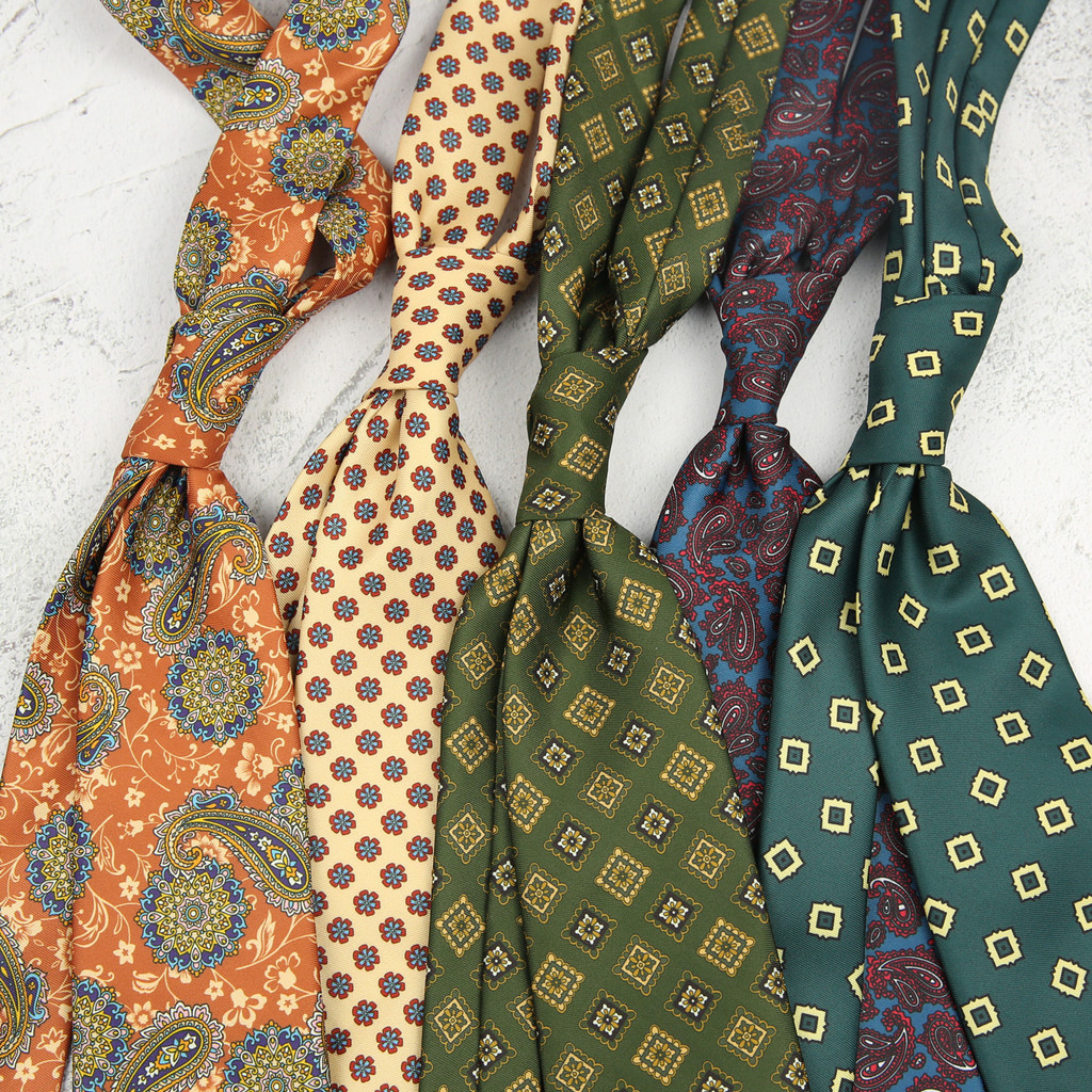 9cm Men's and Women's Trendy Fashionable Neckties Floral Patterns Young ...