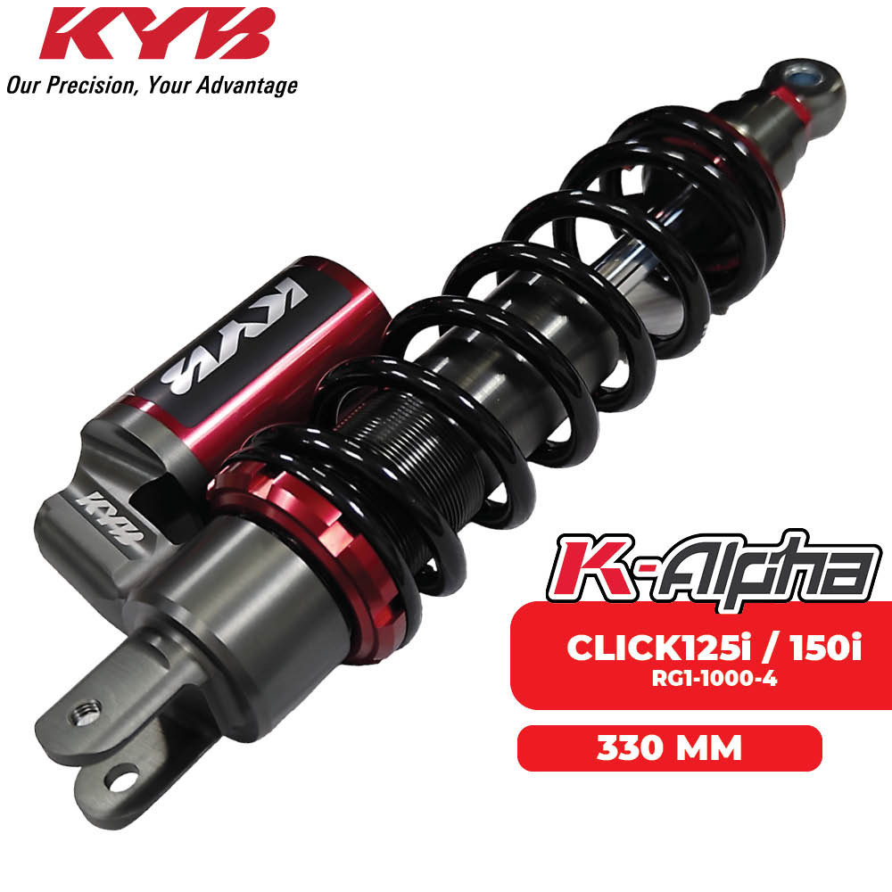 KYB K-Alpha CLICK125i / CLICK150i [330mm] Motorcycle Shock Absorber (Made in Thailand) [RG1-1000 ...