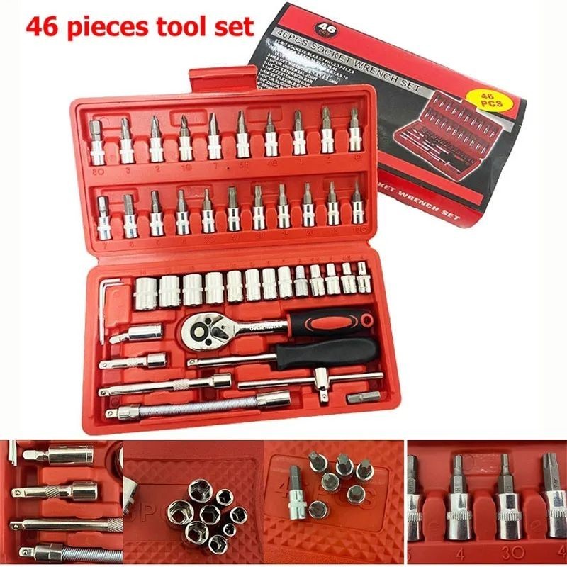 53Pcs/set Wrench Set Tool Car Auto Repair Screwdriver Bit Ratchet ...