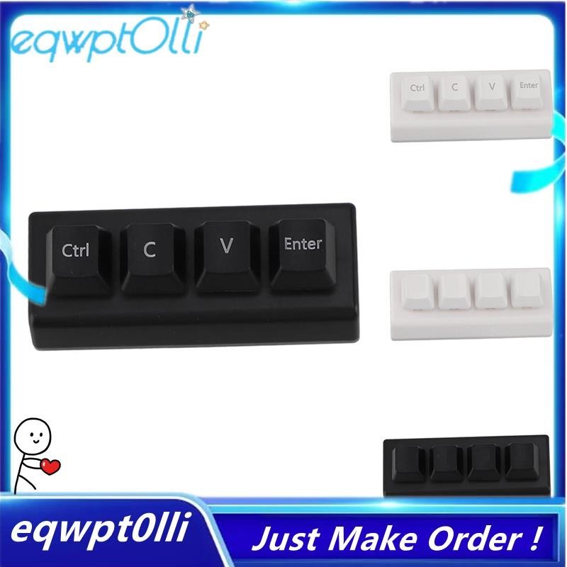 ^eQQ^4 Keys Programmable Keypad Red Switch Ctrl C V Enter Mini ...