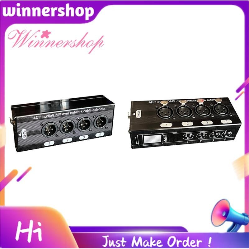 1Pc 4-Channel 3-Pin XLR Audio and DMX over Network Cable Extender ...