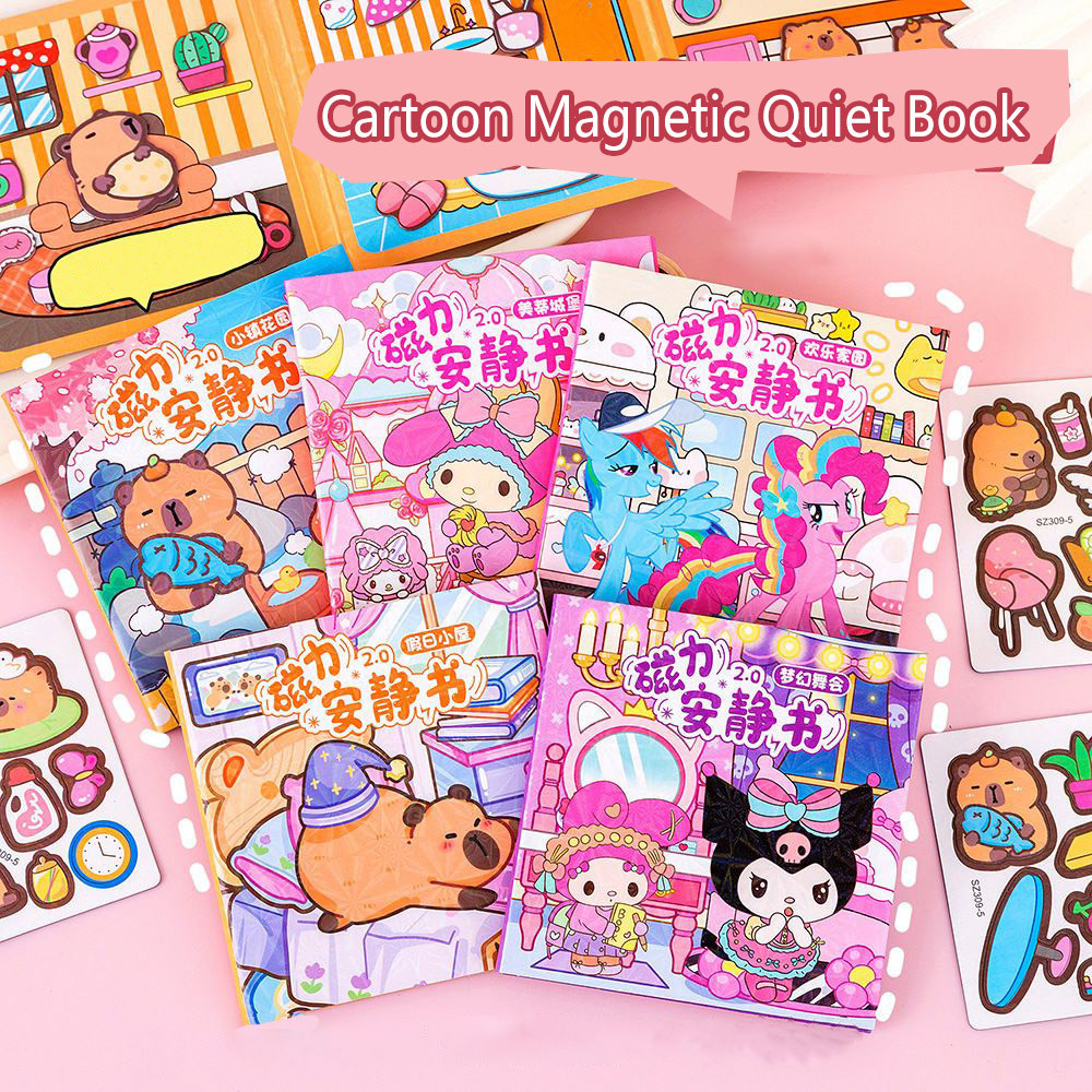 Sanrio Capybara DIY Magnetic Quiet Book Kuromi Melody Children's Cut ...