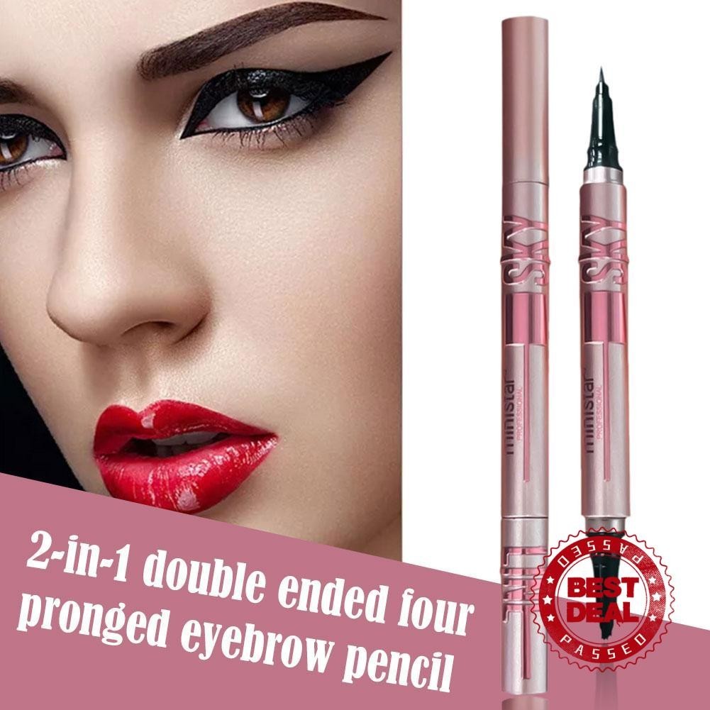 Waterproof And Non Smudging Eyeliner Eyebrow Pencil Magical 2 In 1 Dual ...
