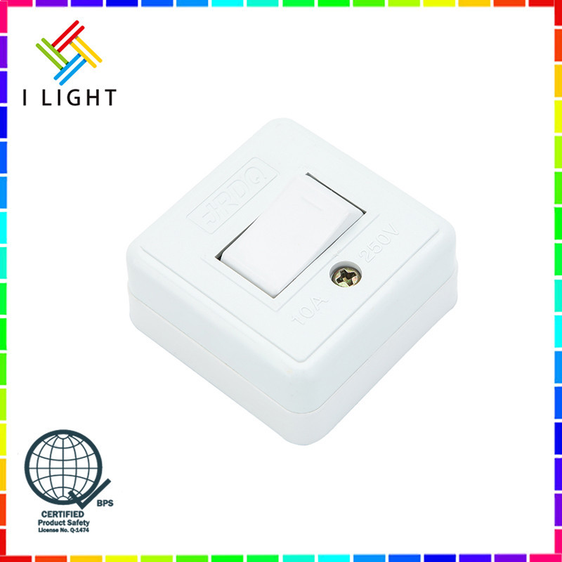 Surface Mounted Snap Switch For Light 250V 10A Square ,Electrical ...