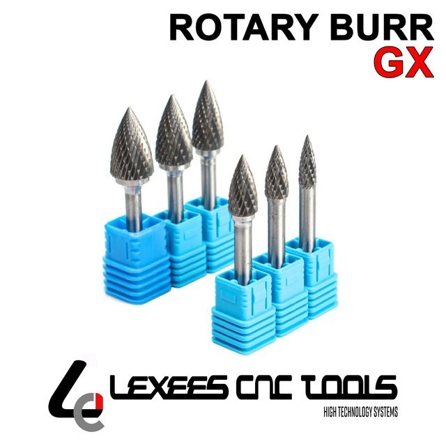 MATA Rotary Burr GX1225M06 12X6 LEXEES Double Cut Carbide 12mm Drill ...