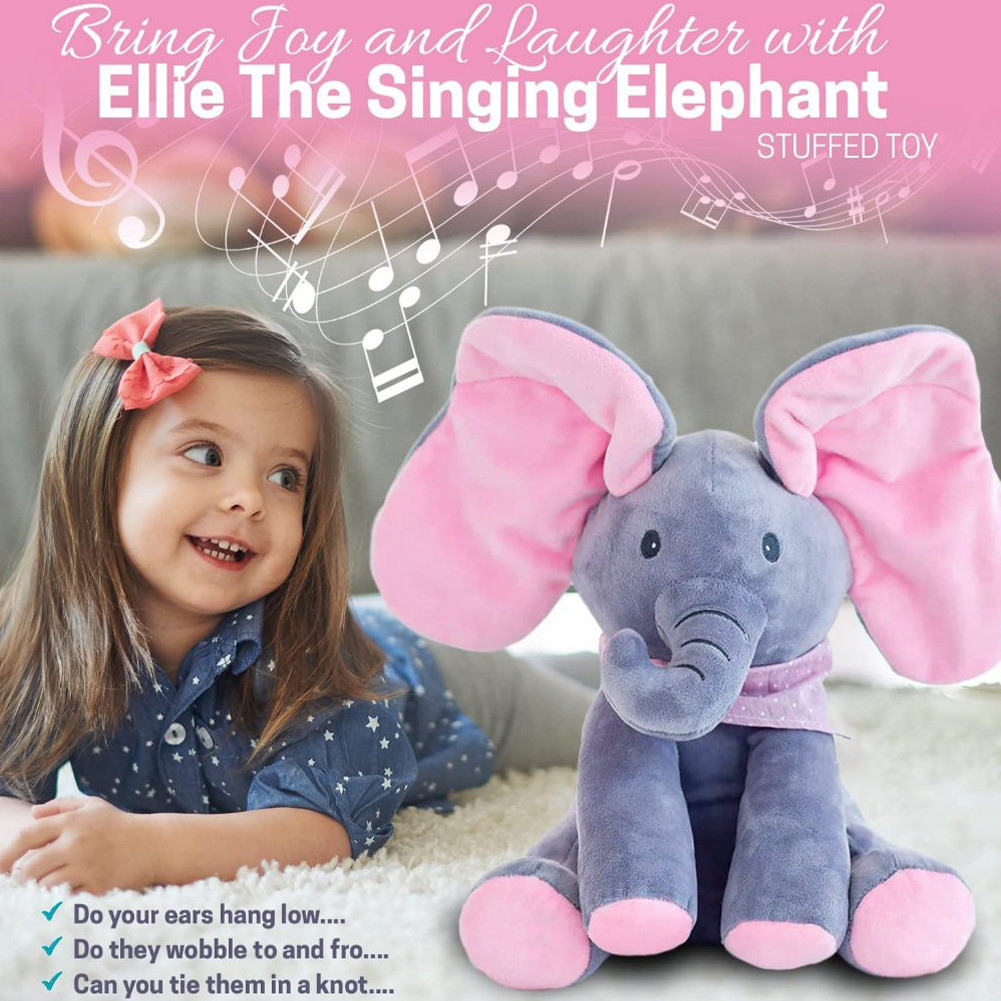COD Elephant Stuffed Toys Peek A Boo Eephant Talking SingingEducational ...