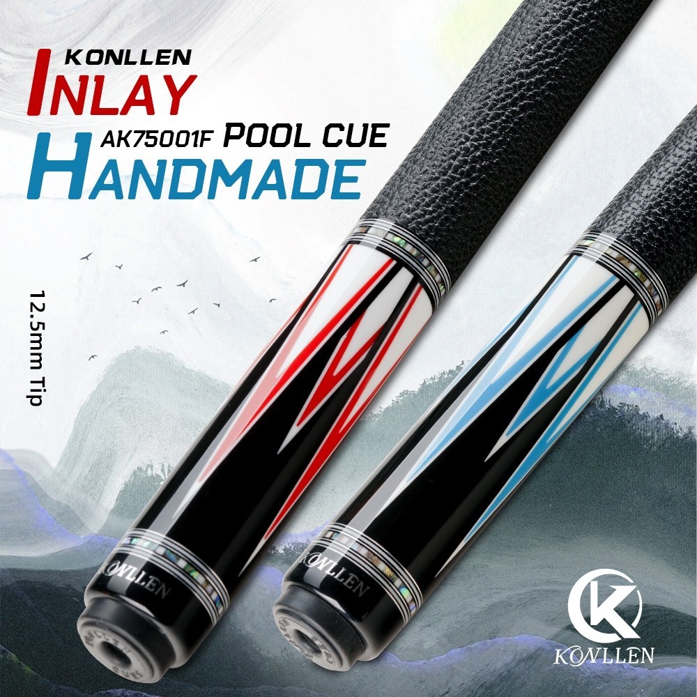 KONLLEN-Upgrade Carbon Fiber Pool Cue Stick, Real Inlay Billiard Cue ...