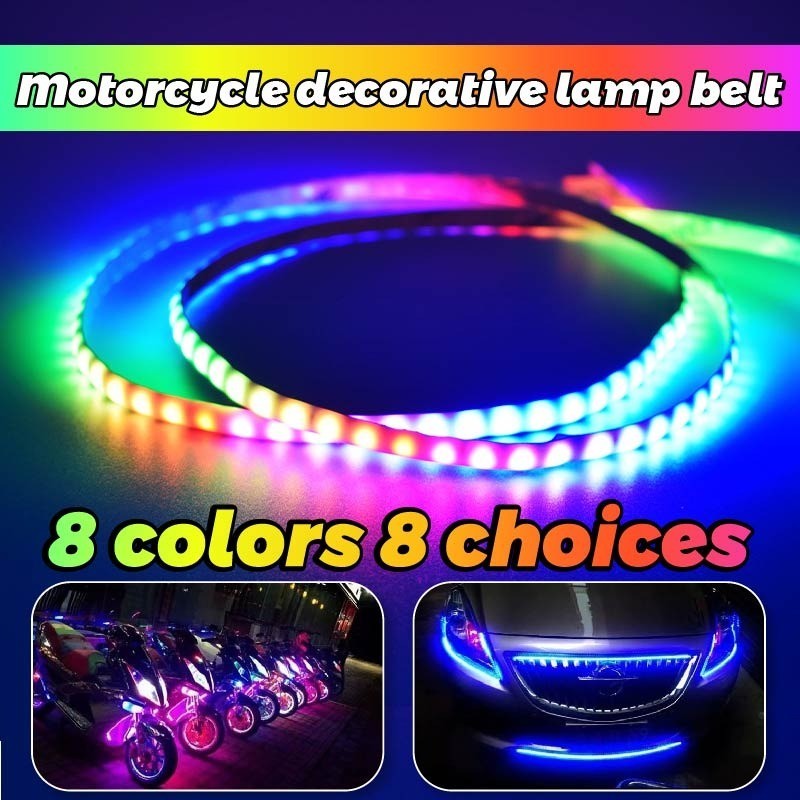 90CM Led Light for Motorcycl Waterproof Flexible Car Strip Light Motor ...