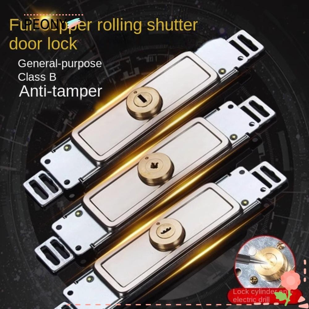 PEONY Roller Shutter Door Lock, Alloy with Key Roll Gate Lock, Middle ...