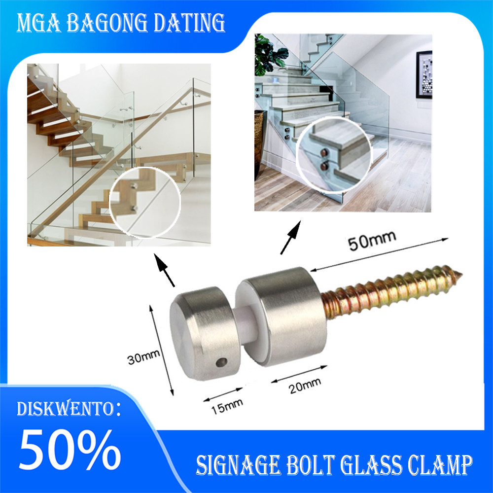 1 Pcs 8-12mm Side Hanging Glass Fixtures 304 Stainless Steel Stair Side ...
