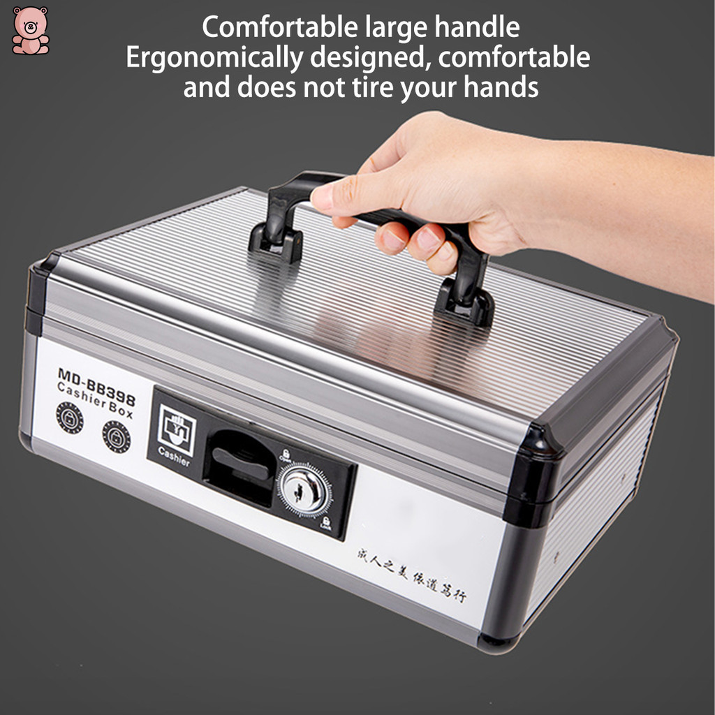 Safe Box Money Cash Documents Storage Organizer Portable Safe Deposit ...
