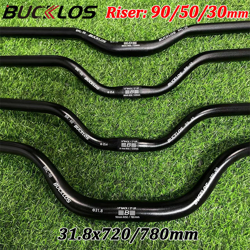 BUCKLOS Aluminum Handle Bar 31.8mm 720/780mm Bike Riser Handlebar 30/50 ...