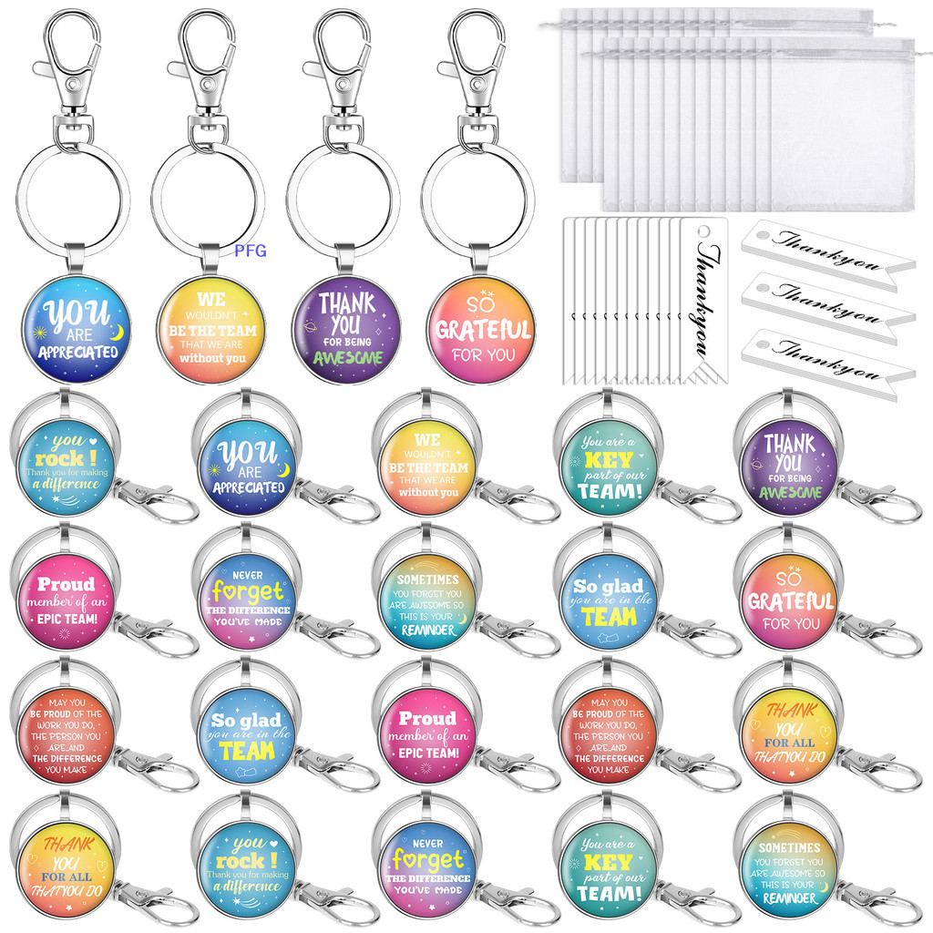 PFG 24 Sets Thank You Keychains Inspirational Gifts for Coworkers Proud ...