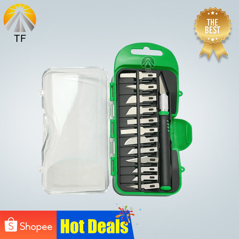 Craft Knife Precision Cutter Hobby Knife Blades Set 15pcs for ...