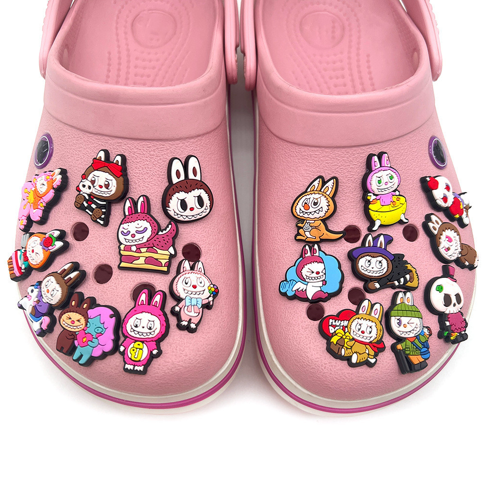 Cute Labubu jibbits croccs Labubu Macaron Jibits Charm Croc Jibbits for ...