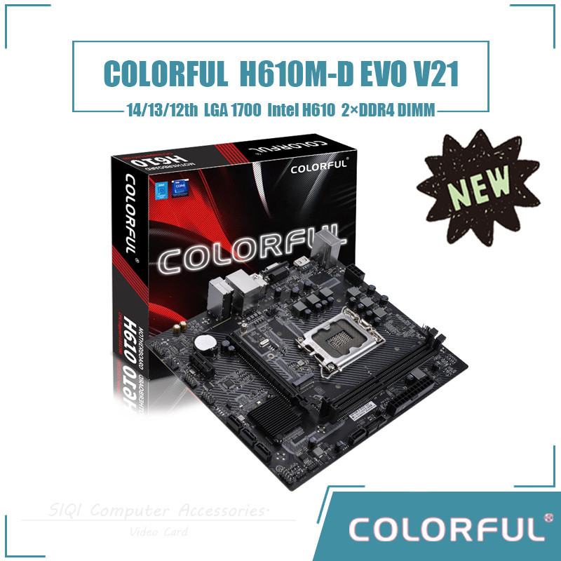 [NEW] Colorful H610M-D EVO V21 Motherboard LGA 1700 2xDDR4 DIMM Intel ...