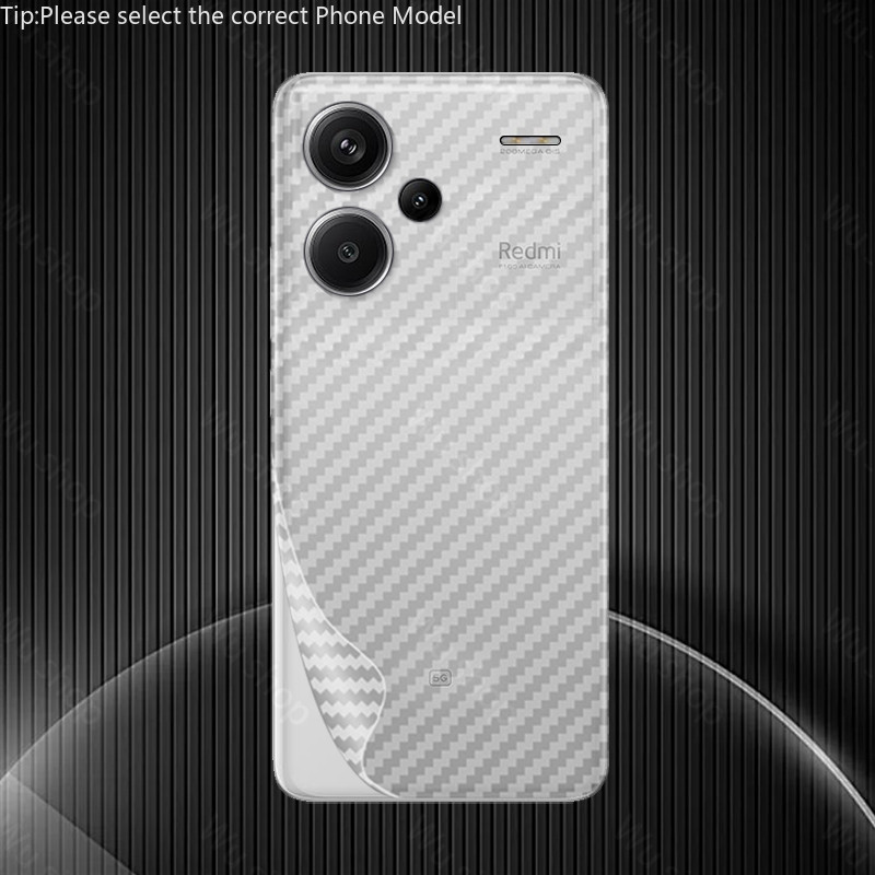 Carbon fiber backing film For Xiaomi Redmi Note 13 Pro Plus ...