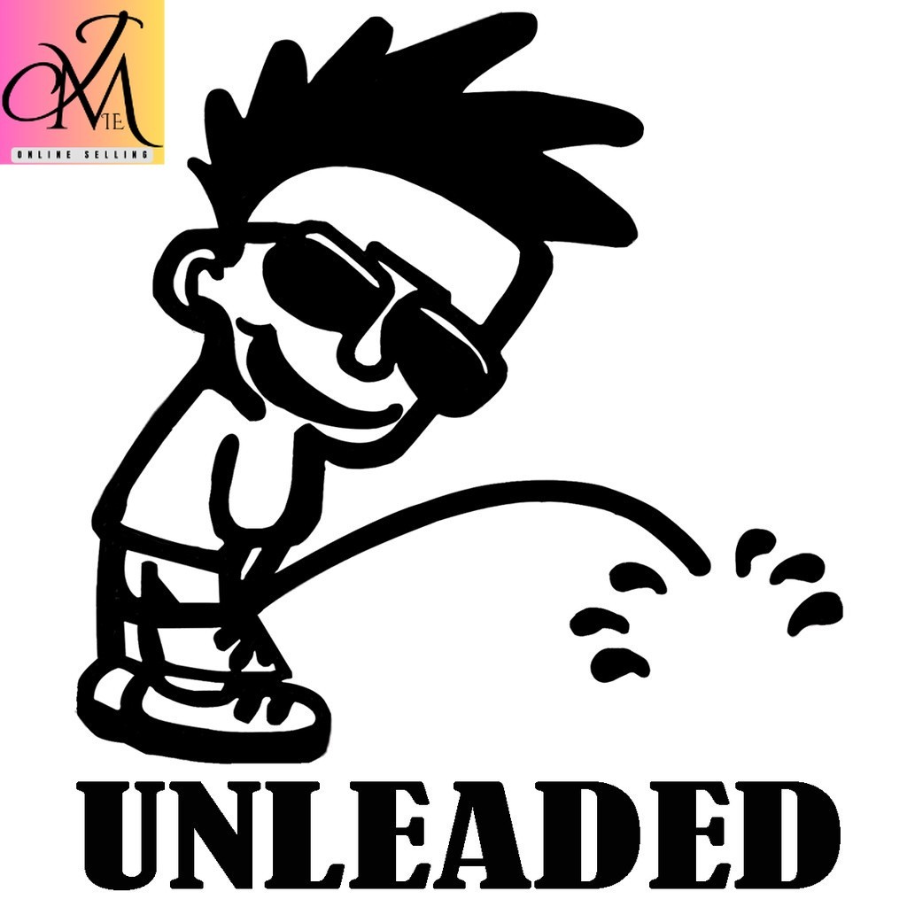 "Unleaded Gas Tank" Long lasting Quality Waterproof Vinyl Sticker For ...