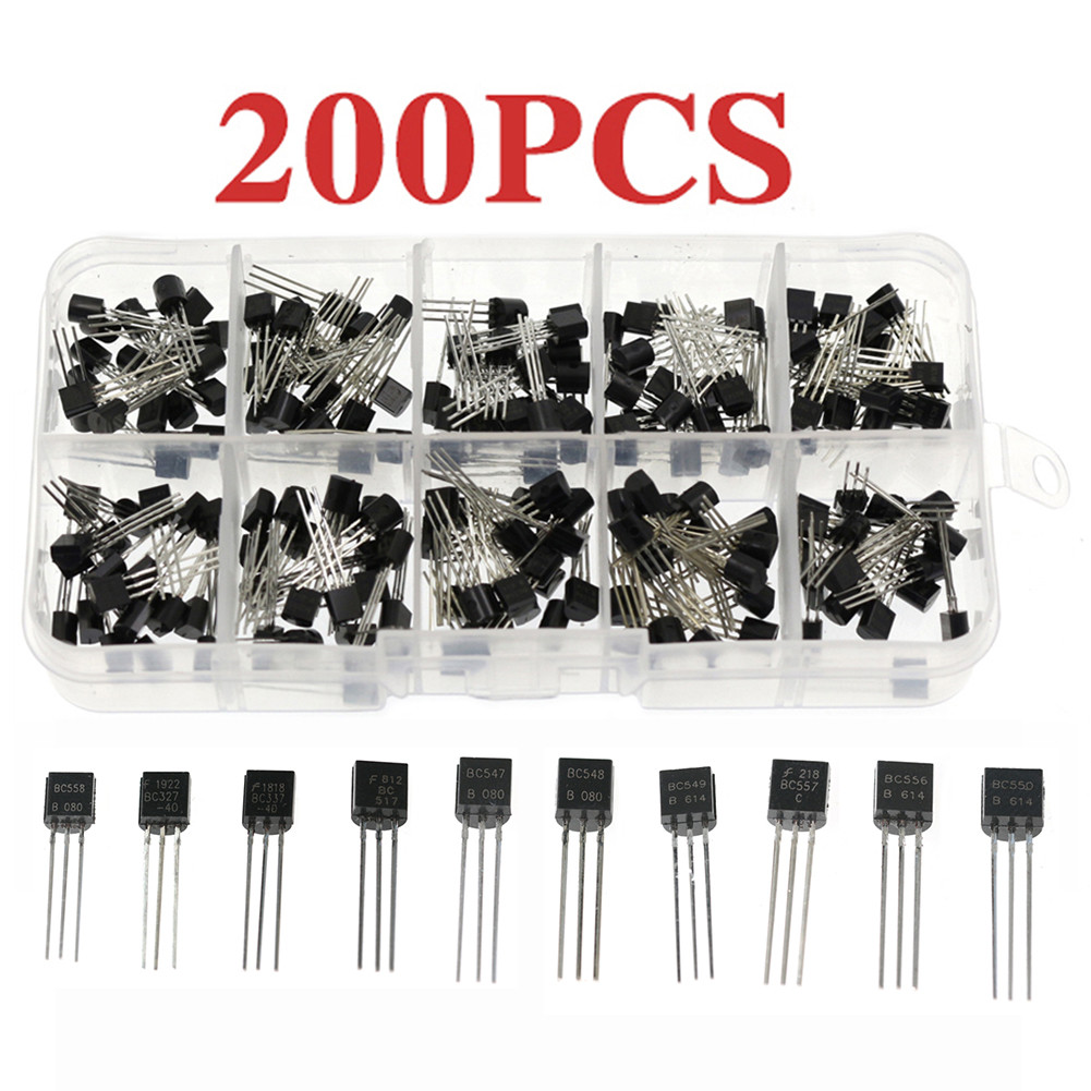 200Pcs Transistor Assorted Kit 10 Values TO-92 Transistor Kit ...