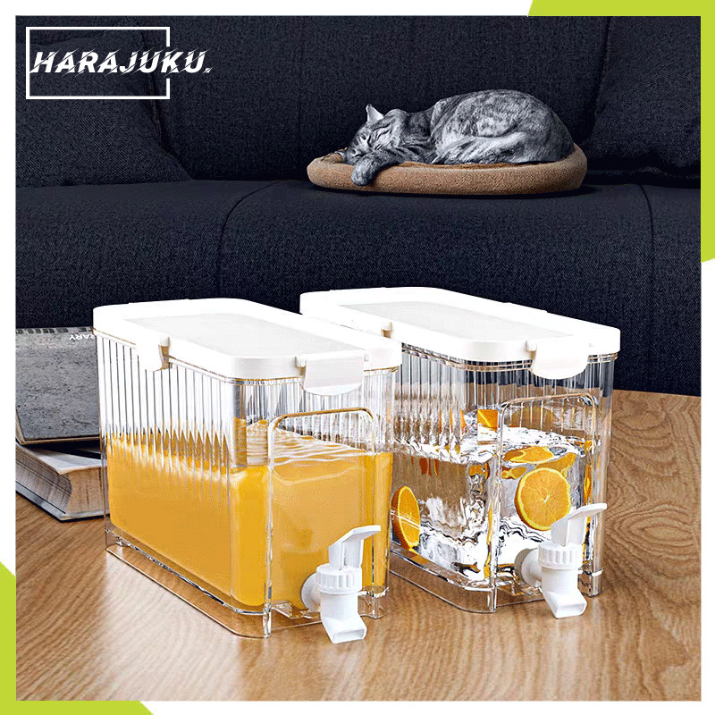 New 4L Juice Brevrage Dispenser Refrigerator Water Bucket With Faucet ...