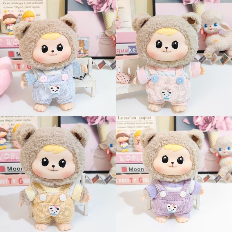 Labubu Doll 17cmlabubu Doll OZAI Vinyl Clothes Bear Suit Ready Stock ...