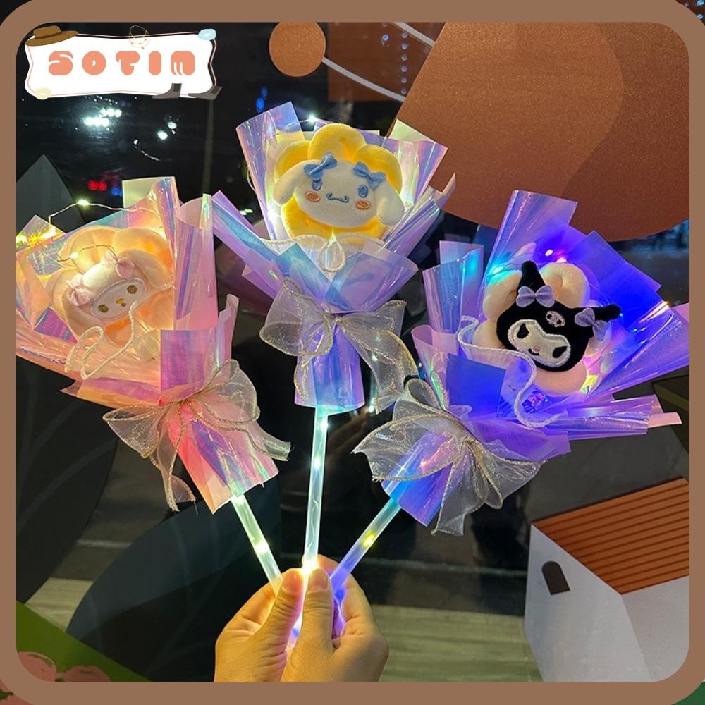SOTIM Sanrio Bouquet, Sanrio Kuromi Glowing Fairy Stick, Cute Holiday ...